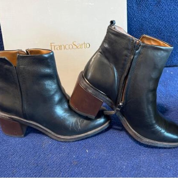 Franco Sarto | Shoes | Franco Sartokessa Womens Leather Embossed Ankle ...